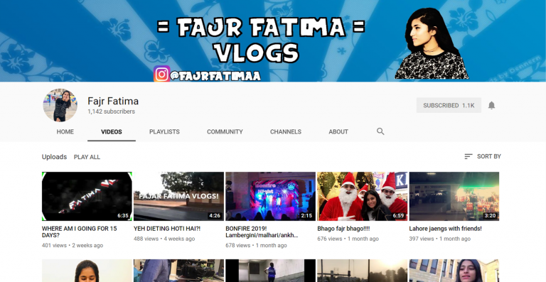 Most Popular Pakistani Female Vloggers on YouTube | Bradri.